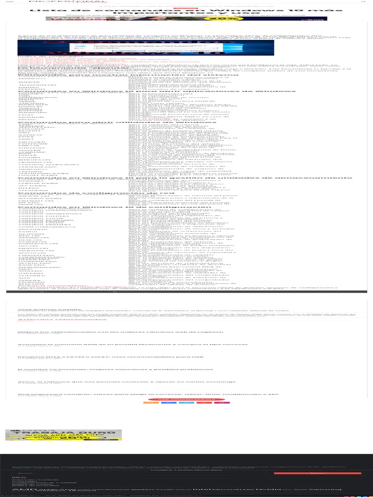 Lista de Comandos en Windows 10 Más Importantes y Uso | PDF | Windows ...