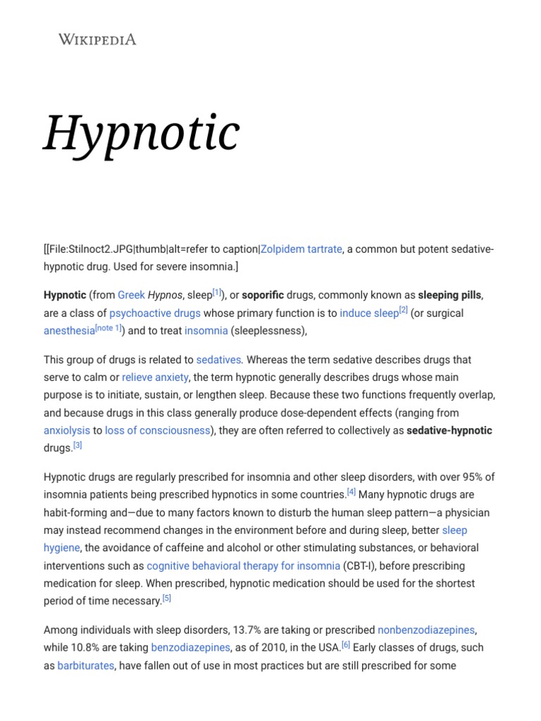 Understanding Hypnotic Drugs | PDF