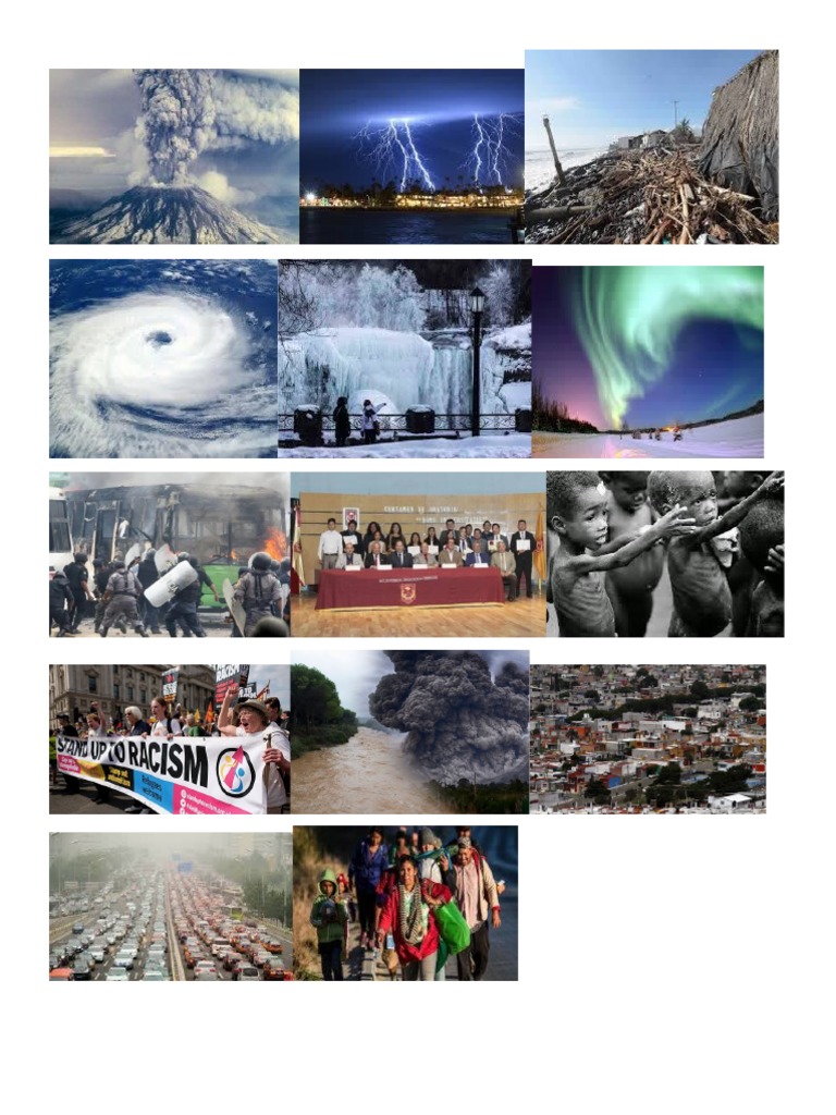 Collage de Fenomenos Naturales y Sociales | PDF
