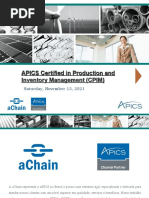 APICS CPIM Self-Study Resources: CPIM Exam Content Manual | PDF ...