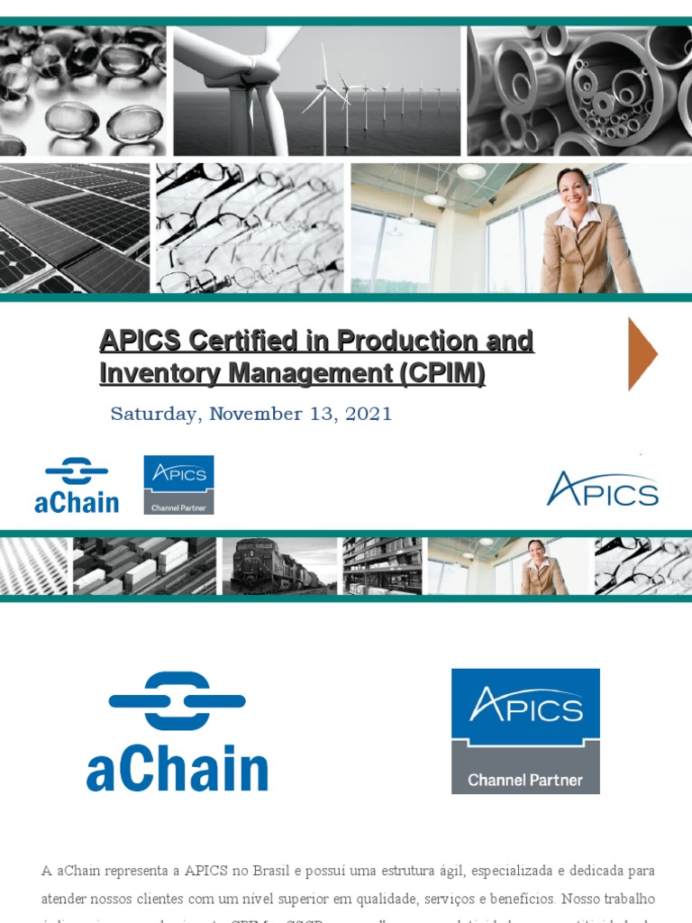 APICS Certified in Production and Inventory Management (CPIM ...