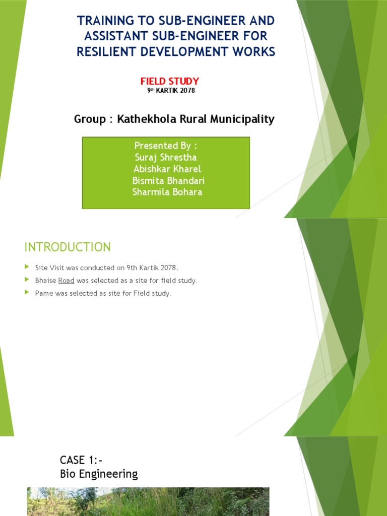 Training To Sub-Engineer and Assistant Sub-Engineer For Resilient ...