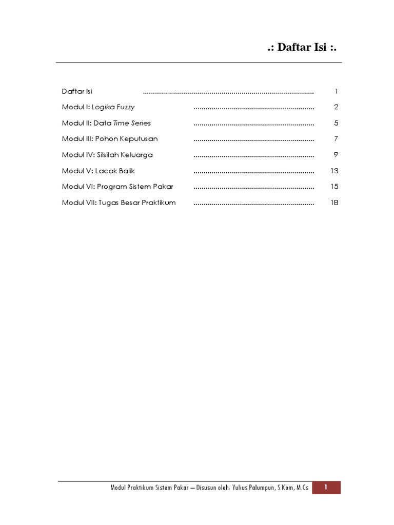 Modul Praktikum Sistem Pakar | PDF | Bisnis | Komputer