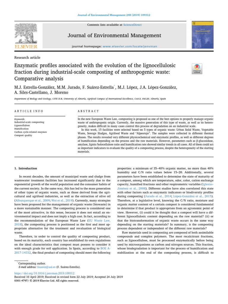 González Et Al 2019 | PDF | Biodegradation | Compost