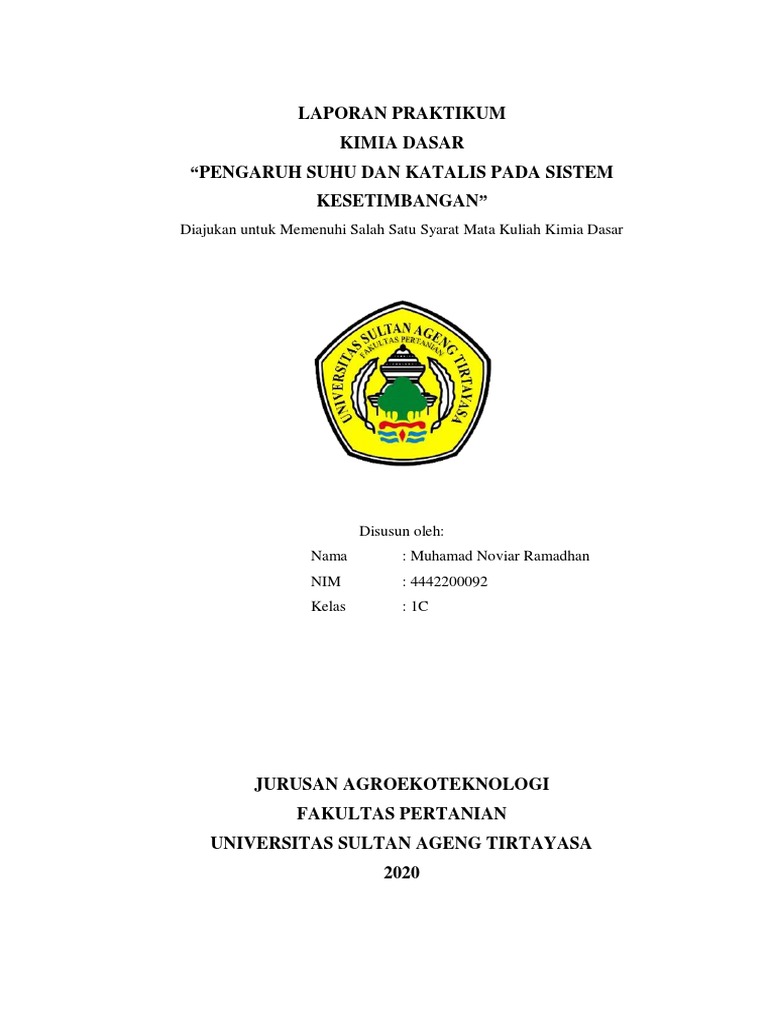 Pengaruh Katalis pada Kesetimbangan Kimia | PDF