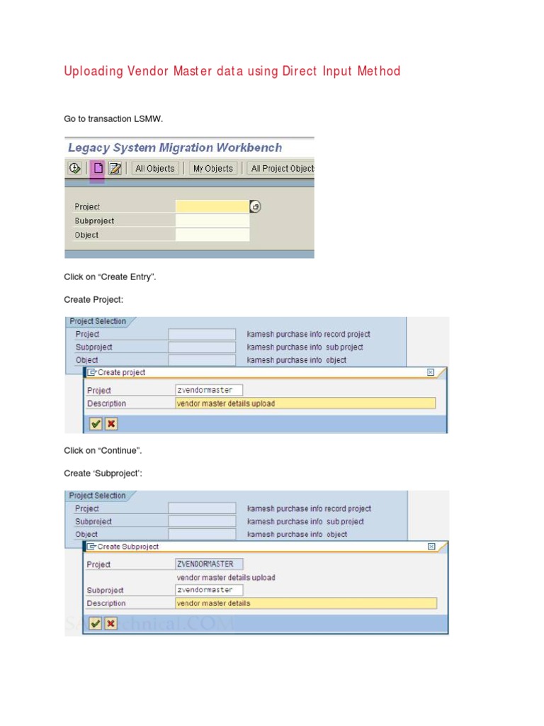 LSMW For Vendor Master | PDF | Source Code | File Format