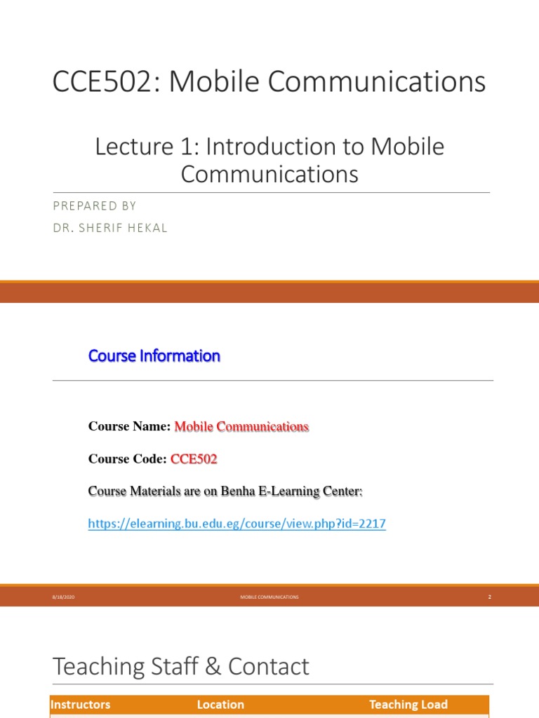 Lect01 - Introduction To Mobile Communications | PDF | Cellular Network ...