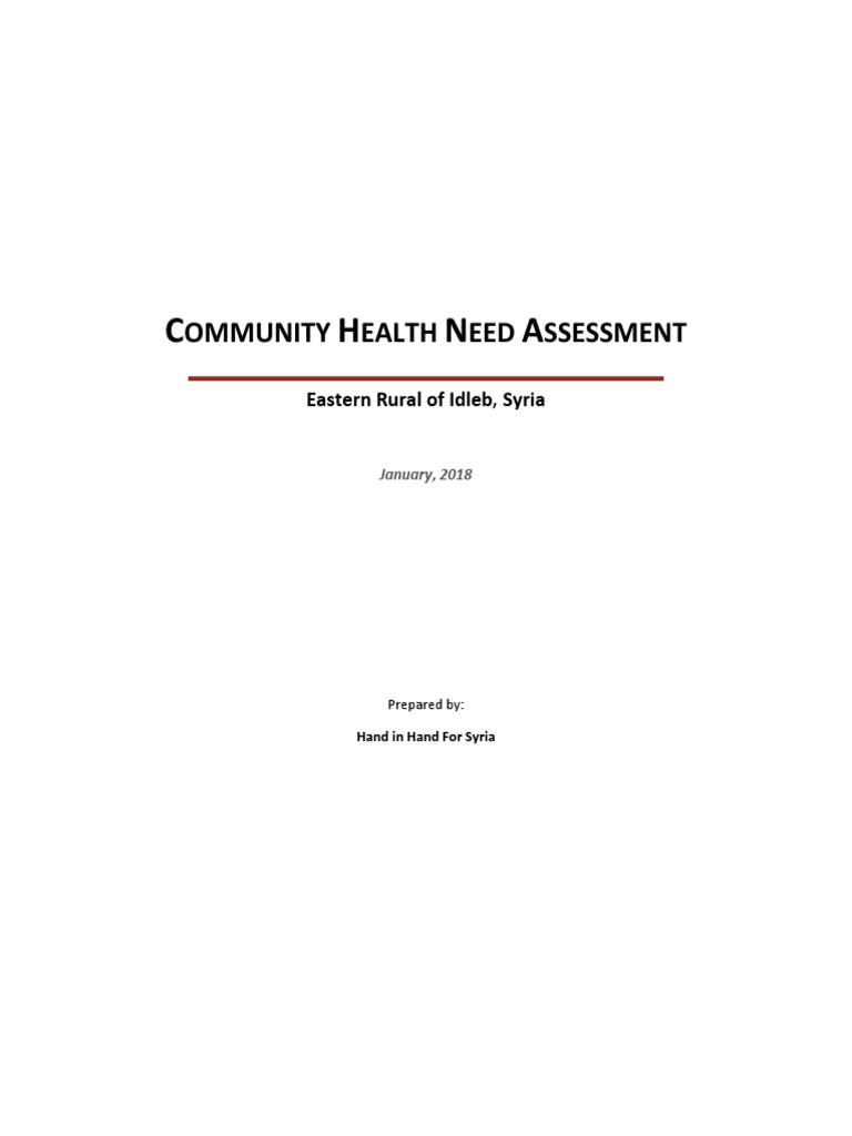 C H N A: Ommunity Ealth EED Ssessment | PDF | Health Care | Hospital