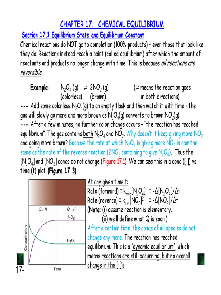 Chapter 17. Chemical Equilibrium: All Reactions Are Reversible | PDF ...
