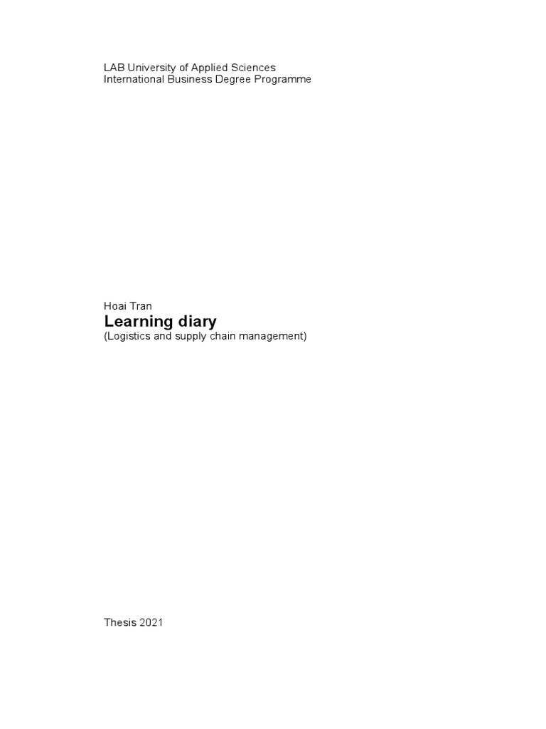 Learning Diary: LAB University of Applied Sciences International ...