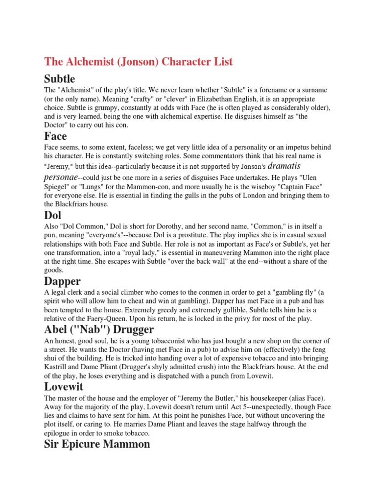 Characters in The Alchemist PDF | PDF | Poetry | General Fiction