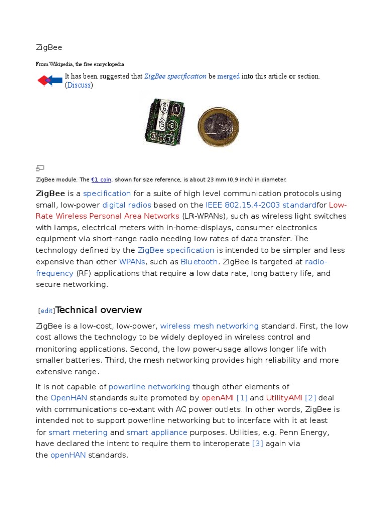 Zigbee Technology | PDF | Wireless Networking | Networking