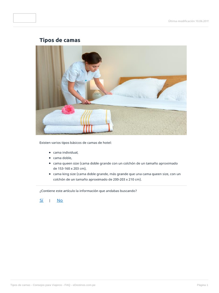 Tipos de Camas | PDF