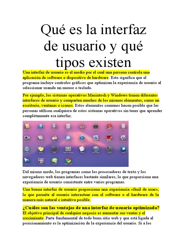 03 - Tipos de Interfaz de Usuario | PDF | Interfaces gráficas de usuario | Interfaz de usuario
