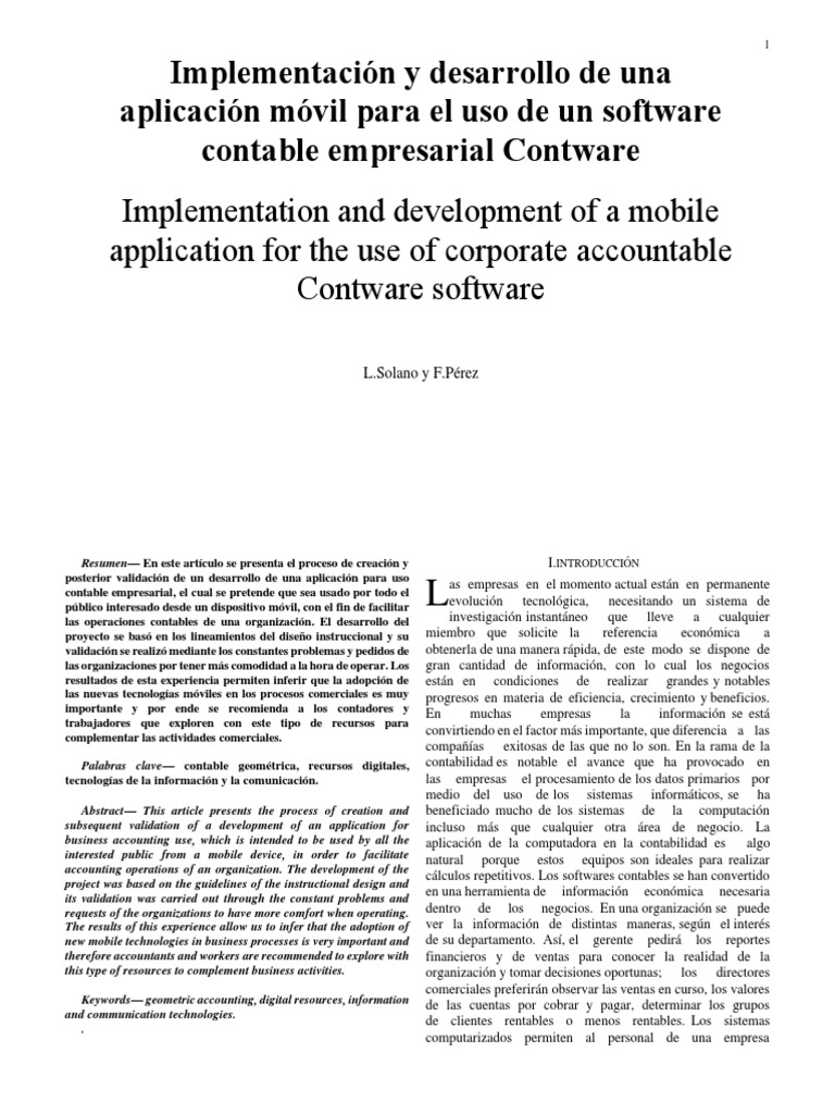 Artículo de Investigación Software Contable | PDF | Contabilidad | Software