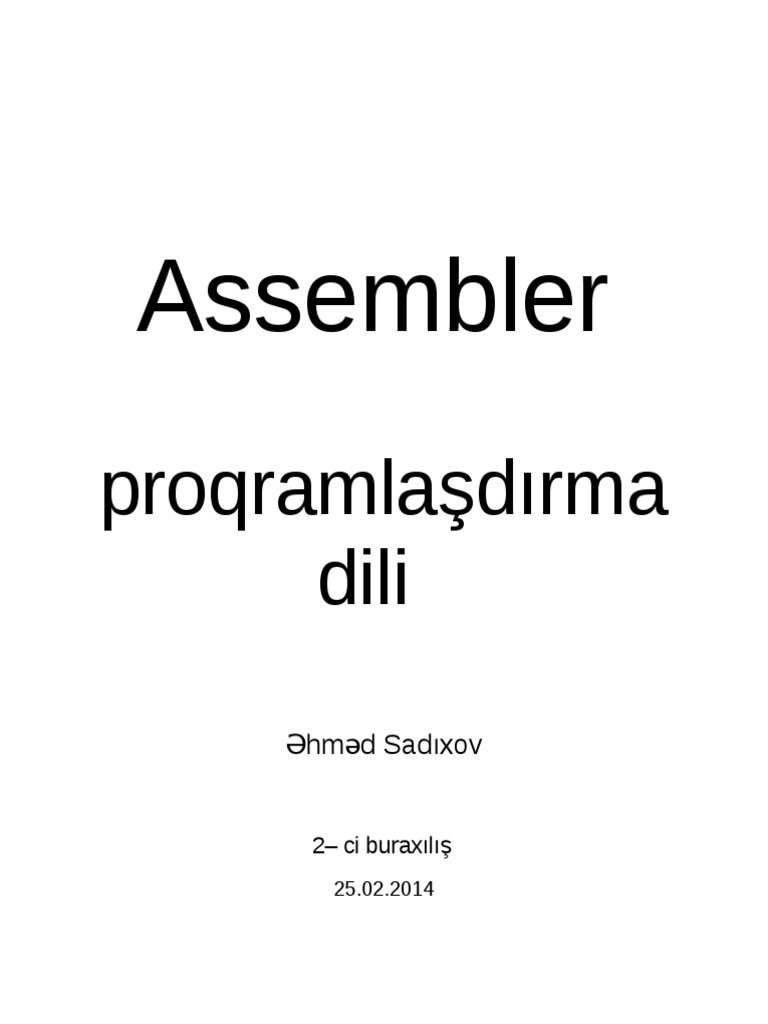Assembler | PDF