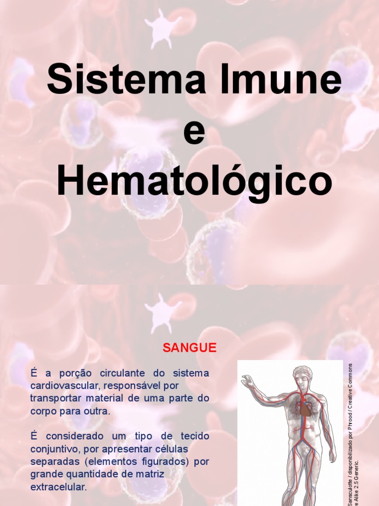 Sistema Imune e Hematologico 1 | PDF | Sistema imunológico | Sangue
