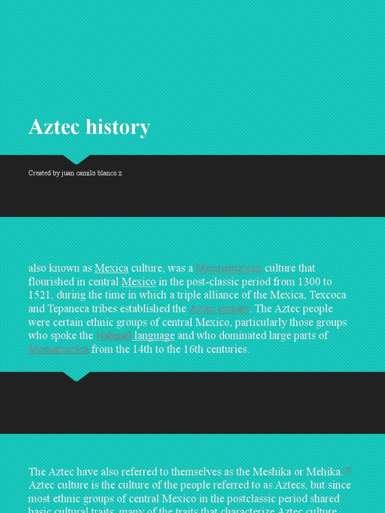 Aztec History | PDF
