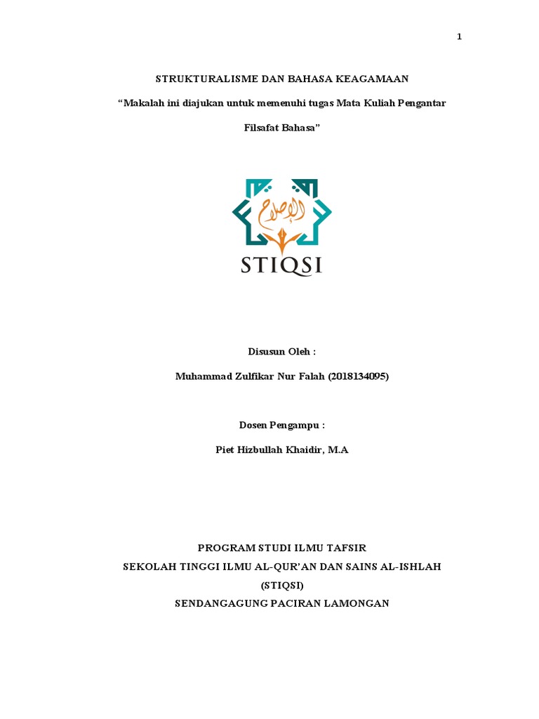 Strukturalisme Dan Bahasa Keagamaan | PDF