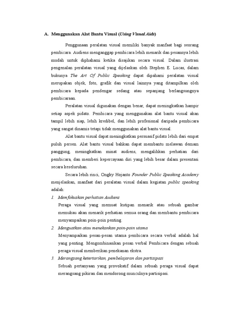 Penggunaan Peralatan Visual | PDF