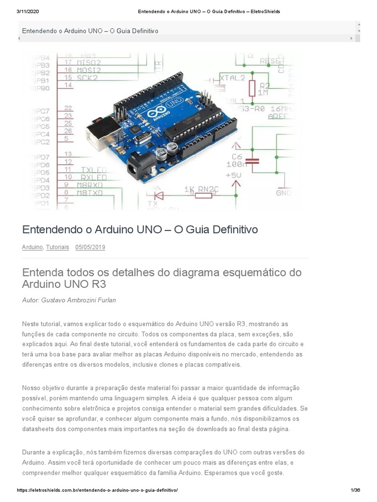 Entendendo o Arduino UNO - O Guia Definitivo - EletroShields | PDF ...
