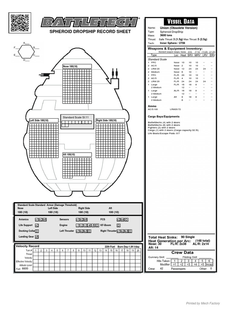Union Class Dropship 3025 | PDF | Manufactured Goods | Transport