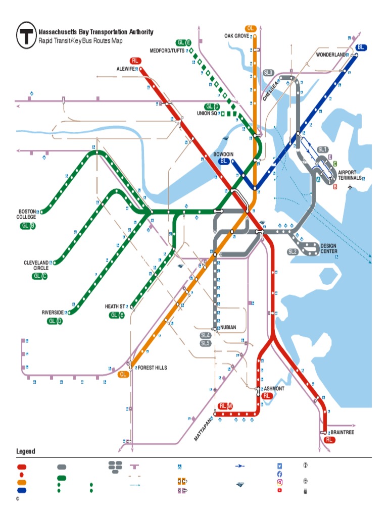 Boston Subway Map | PDF | Transport | Electric Public Transport