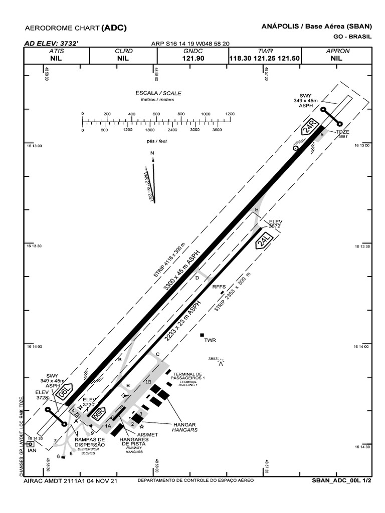 Anápolis Air Base Aerodrome Chart | PDF