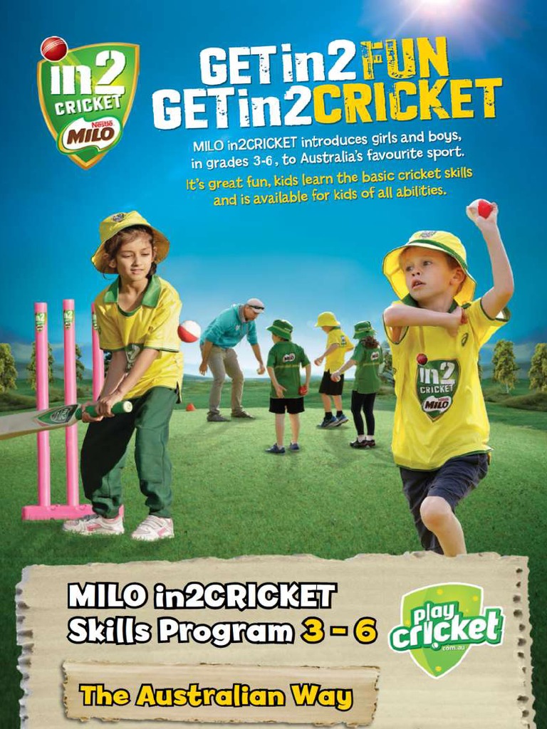 MILO in2CRICKET Skills 3 - 6 | PDF | Bowling (Cricket) | Cricket