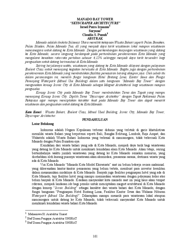 ID Manado Bay Tower Skyscraper Architecture | PDF