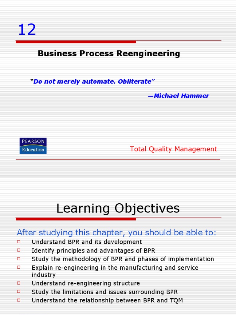 Business Process Reengineering: Do Not Merely Automate. Obliterate ...
