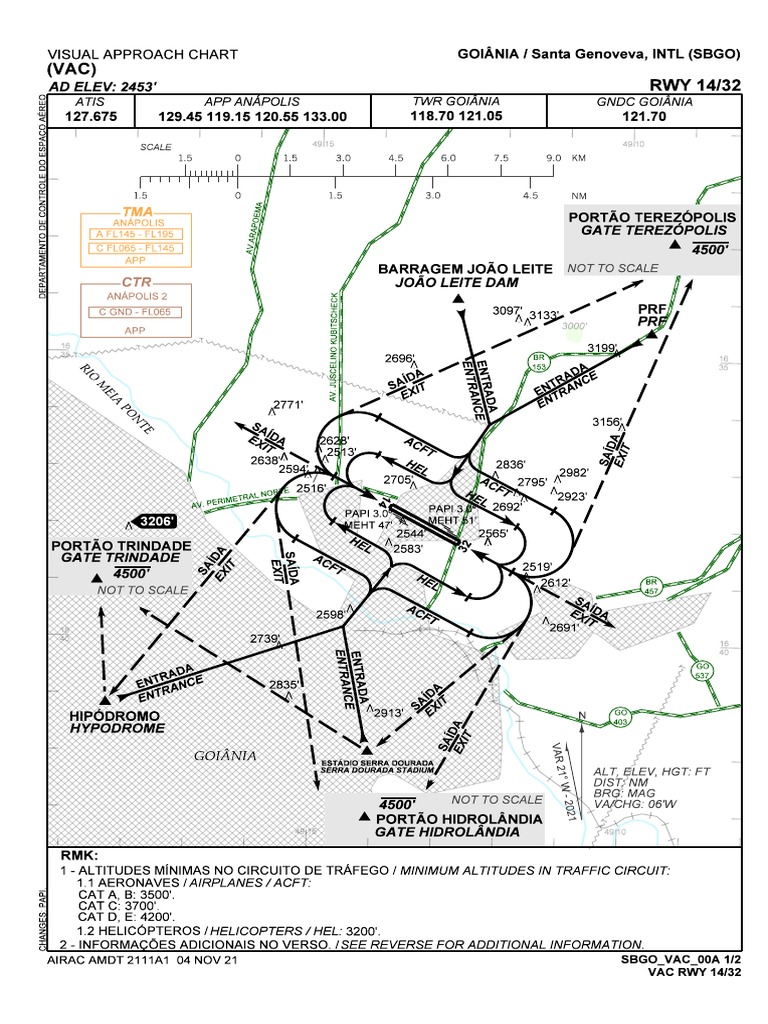 Goiânia Visual Approach Chart | PDF | Aerospace | Aerospace Engineering