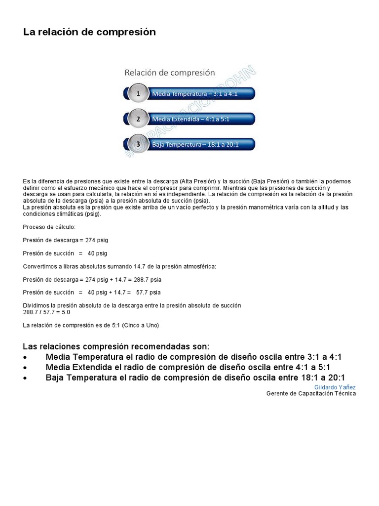 La Relación de Compresión | PDF