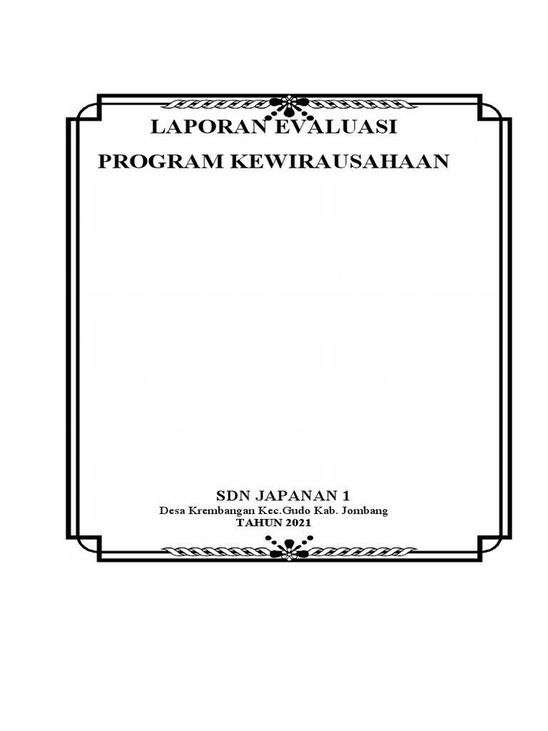 2.laporan Progra Evaluasi Dan Pengembangan Kewirausahaan | PDF