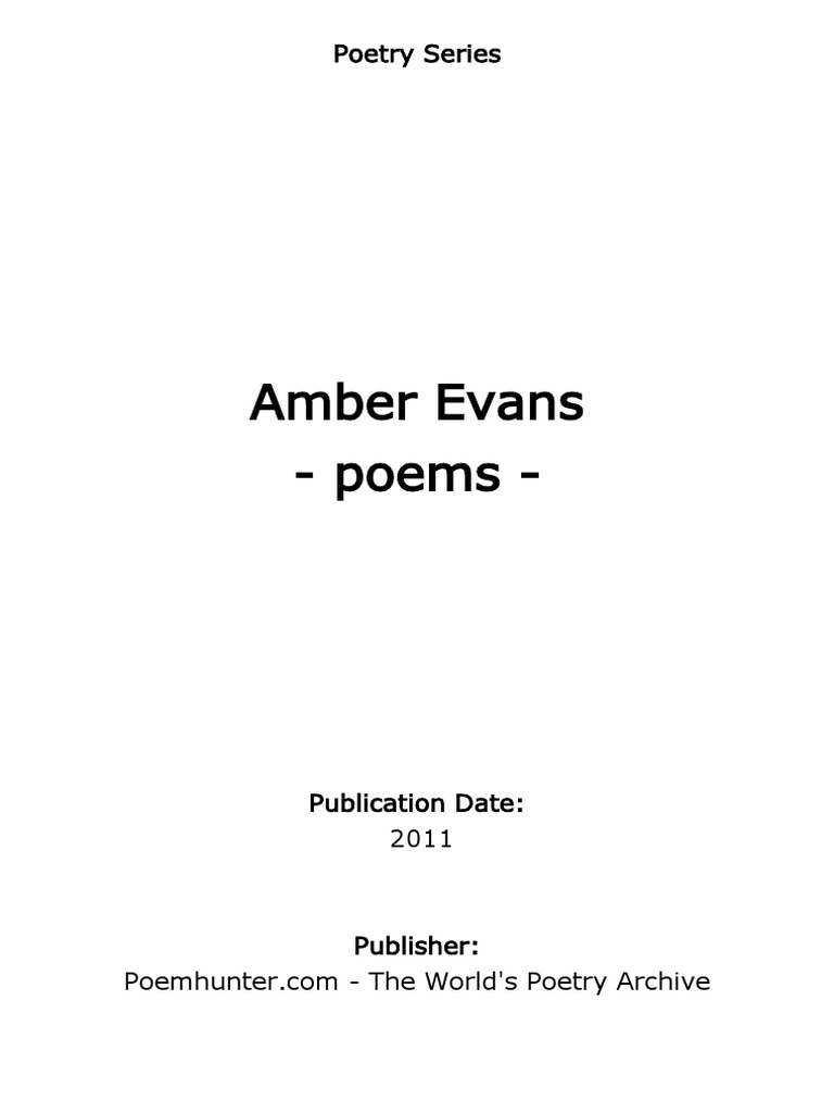 Amber Evans - Poems - : Poetry Series | PDF