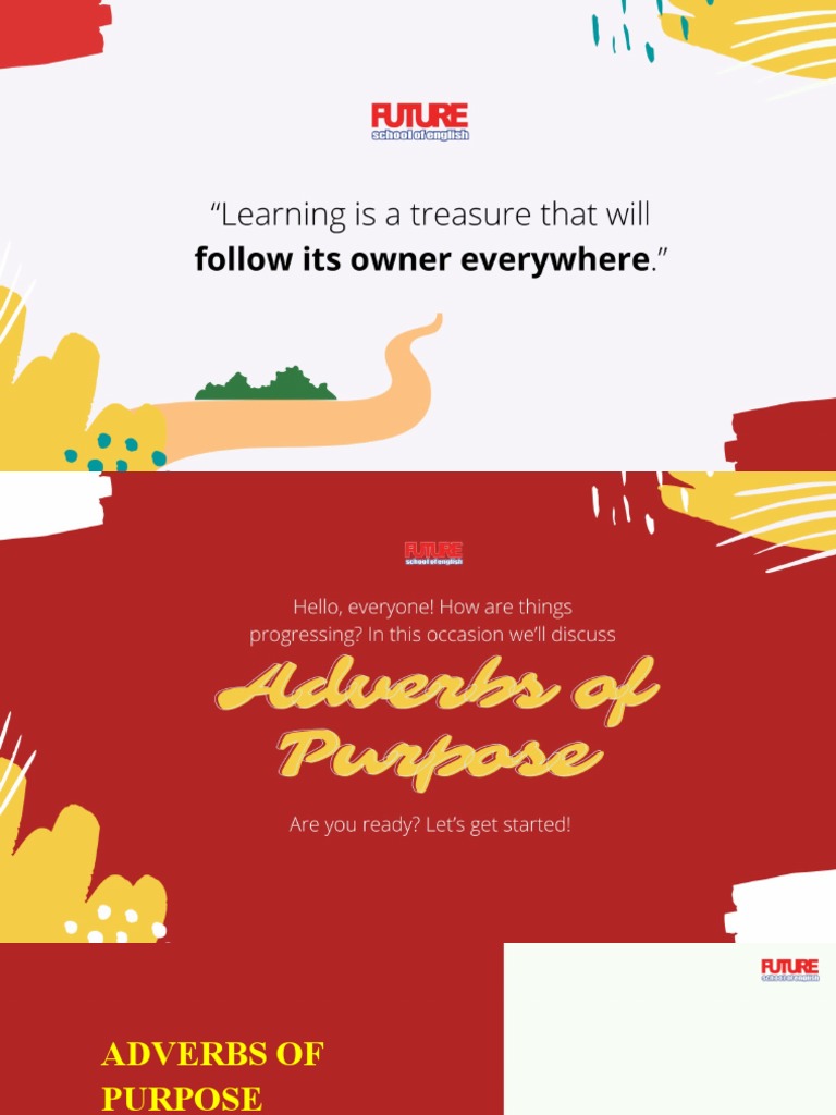 Adverbs of Purpose | Download Free PDF | Adverb | Preposition And ...