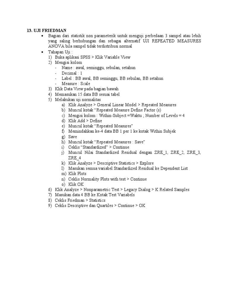 Uji Friedman | PDF