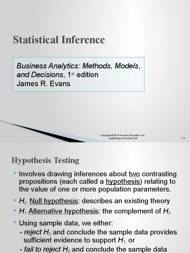 Inferential Stats Part 2 | Download Free PDF | Statistical Hypothesis ...