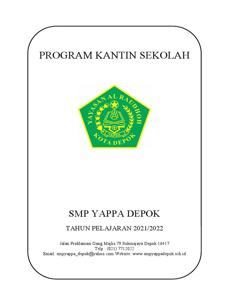 Program Kantin Sekolah Sehat | PDF