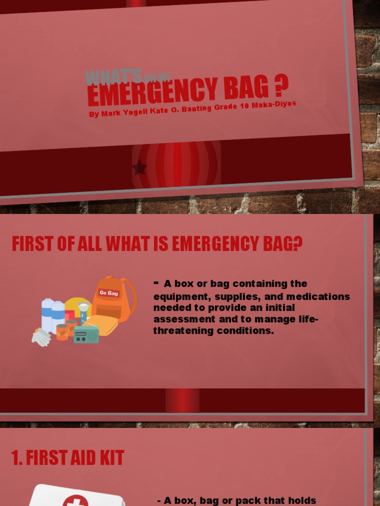 What'S: Emergency Bag ? | PDF