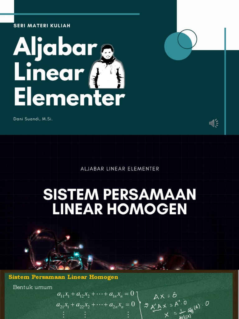 SPL Homogen dan Solusinya | PDF | Metode & Bahan Ajar