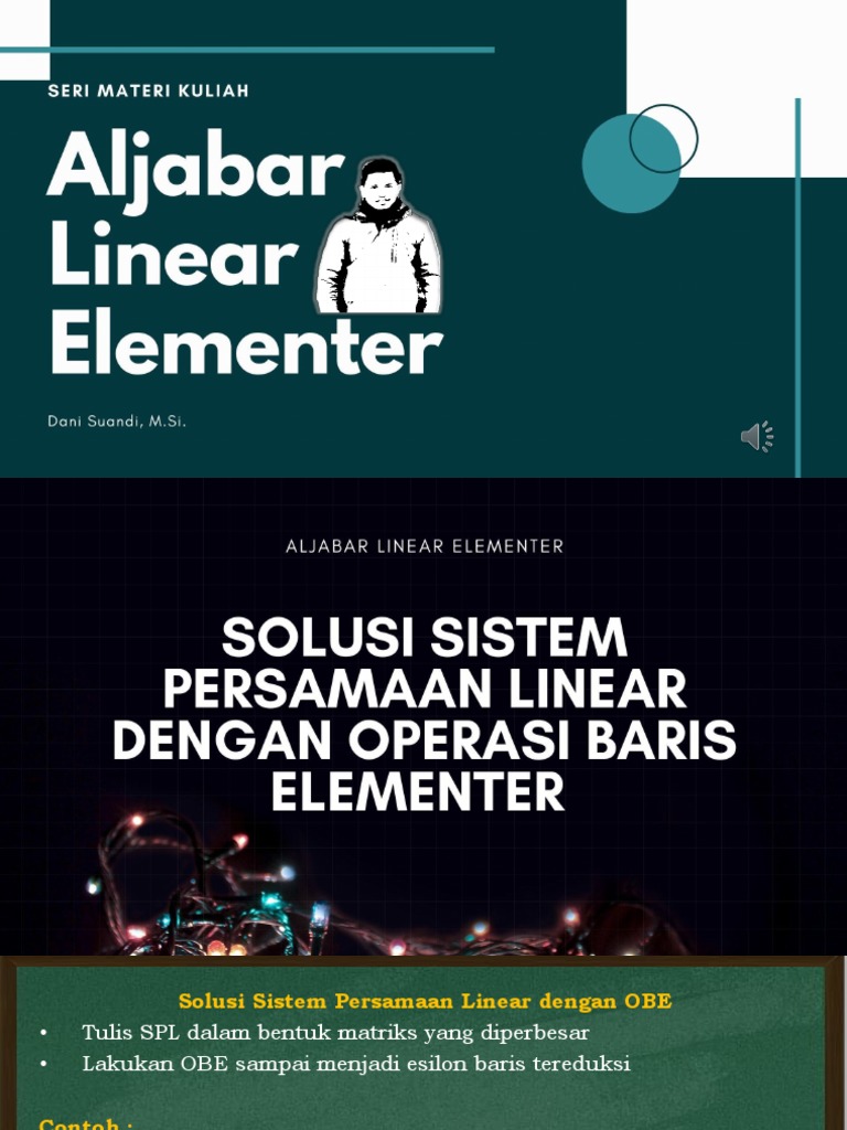 Mencari Solusi SPL Menggunakan Obe | PDF