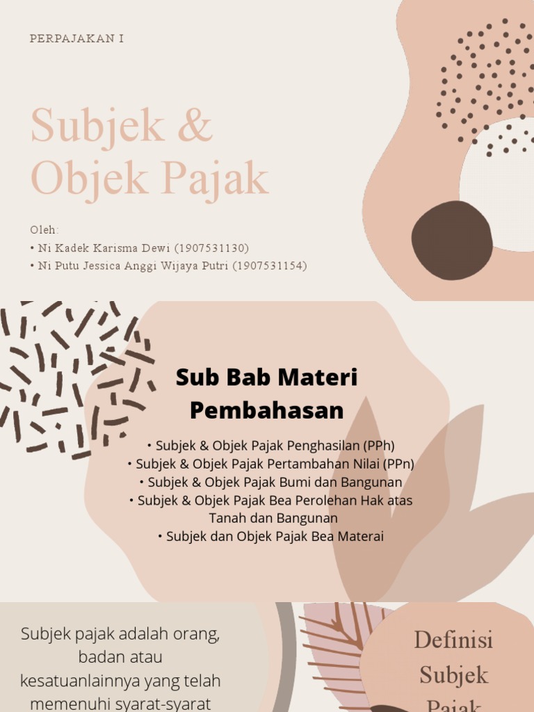 8 - Subjek Dan Objek Pajak | PDF