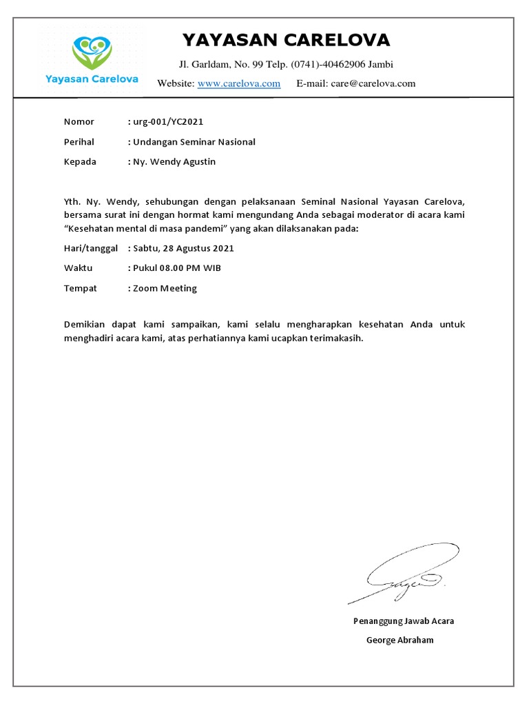 Contoh Pembuatan Kop Surat Beserta Isinya | PDF