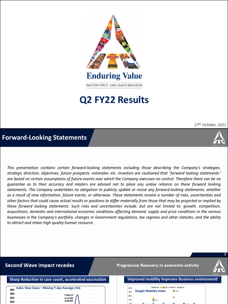 ITC Quarterly Result Presentation Q2 FY2022 | Download Free PDF ...