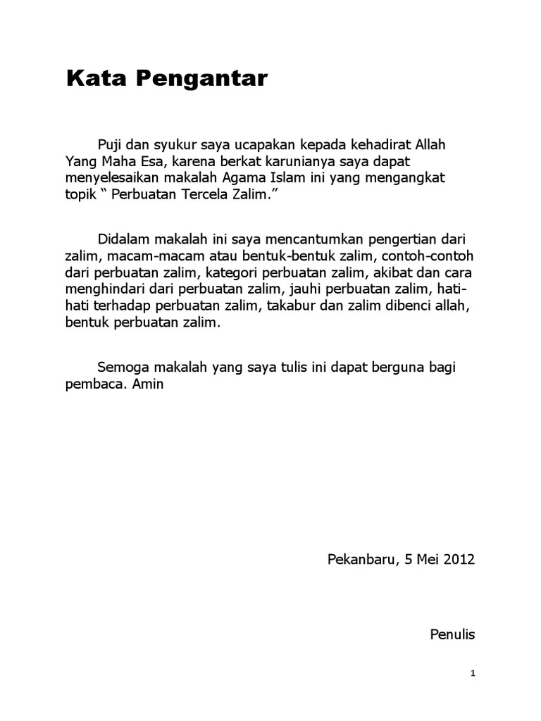 Pengertian dan Contoh Perbuatan Zalim | PDF | Hukum | Agama & Spiritualitas