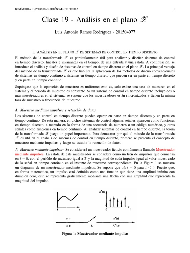 Analisis en El Plano Z | PDF | Muestreo (procesamiento de señal ...