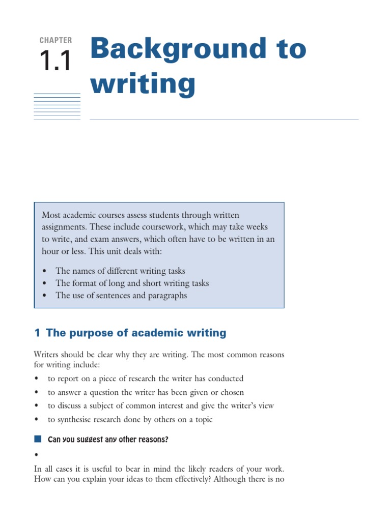 Background To Writing | PDF | Thesis | Soil