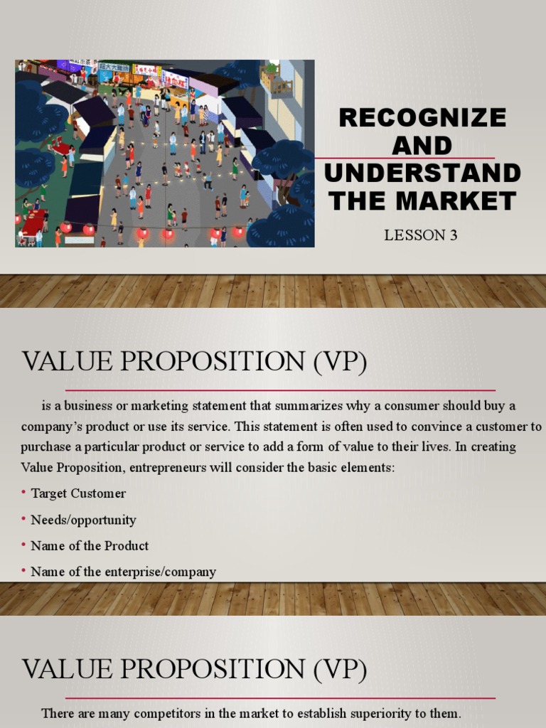 Lesson 3 - Recognize and Understand The Market | PDF | Market ...
