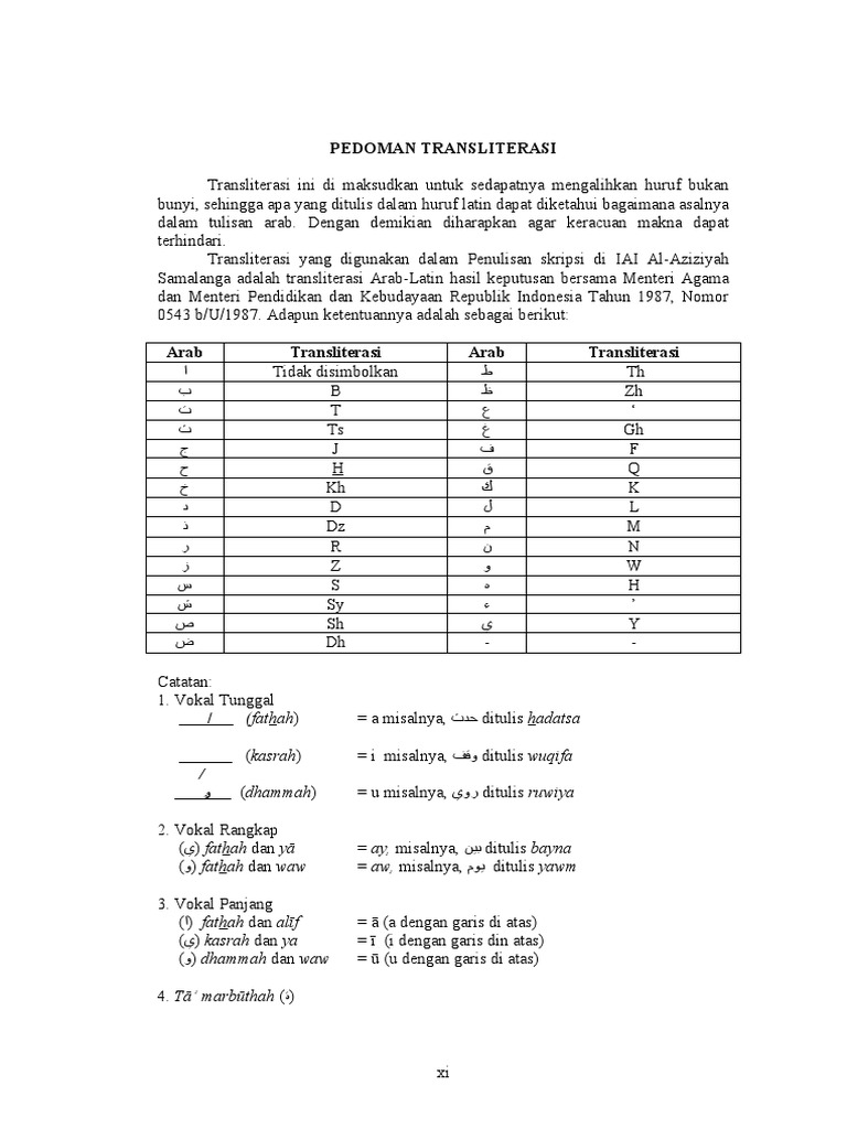 PEDOMAN TRANSLITERASI Azr | PDF